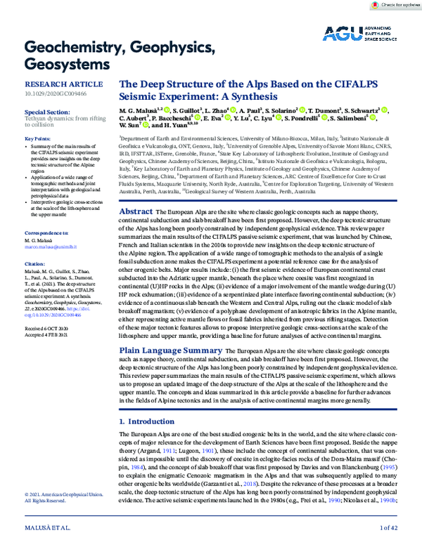 (PDF) The Deep Structure of the Alps Based on the CIFALPS Seismic ...