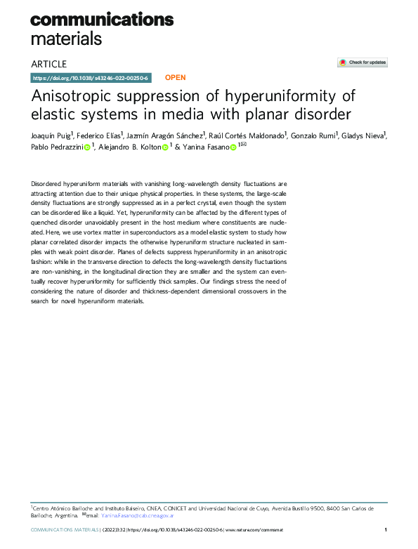(PDF) Anisotropic suppression of hyperuniformity of elastic systems in media with planar disorder