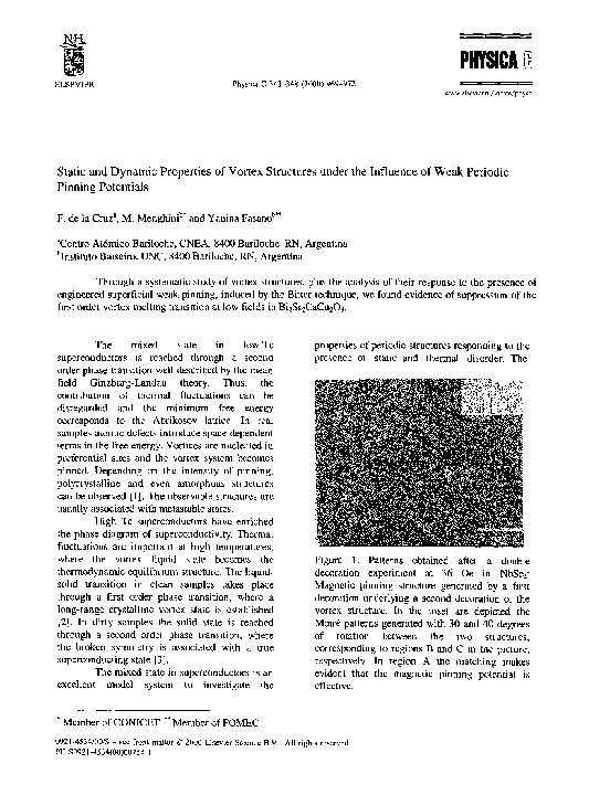 (PDF) Static and dynamic properties of vortex structures under the influence of weak periodic ...