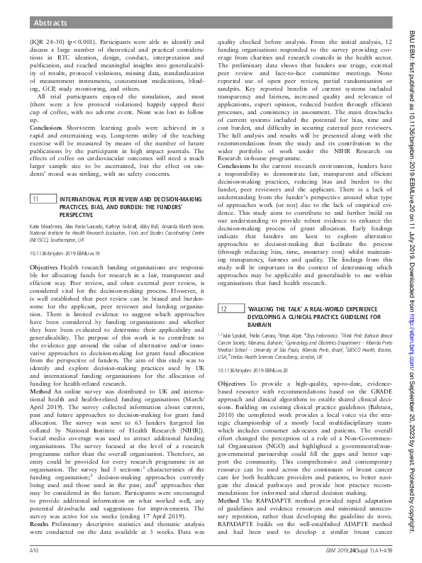 (PDF) 12 ‘Walking the talk’ a real-world experience developing a clinical practice guideline for ...