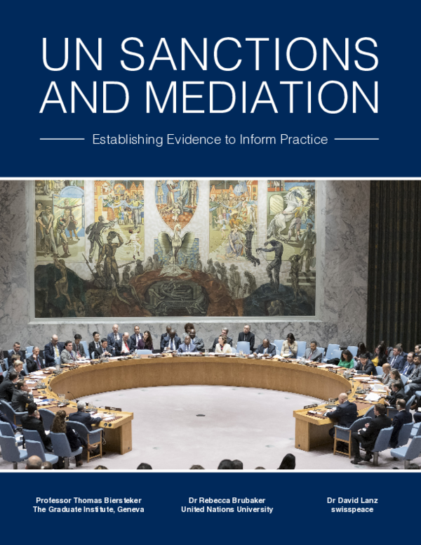 (PDF) UN sanctions and mediation