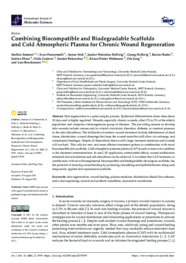 (PDF) Combining Biocompatible and Biodegradable Scaffolds and Cold ...