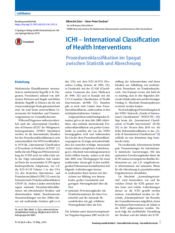 (PDF) ICHI – International Classification of Health Interventions