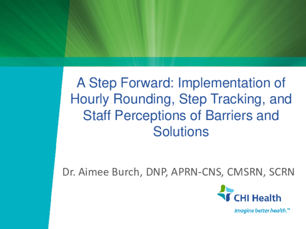 (PDF) A Step Forward: Implementation of Hourly Rounding, Step Tracking ...