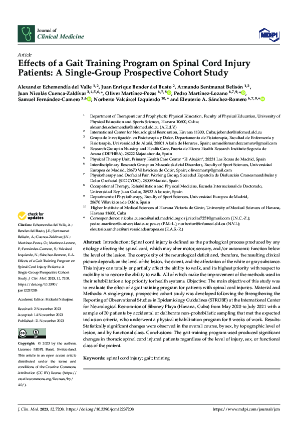 (PDF) Effects of a Gait Training Program on Spinal Cord Injury Patients ...