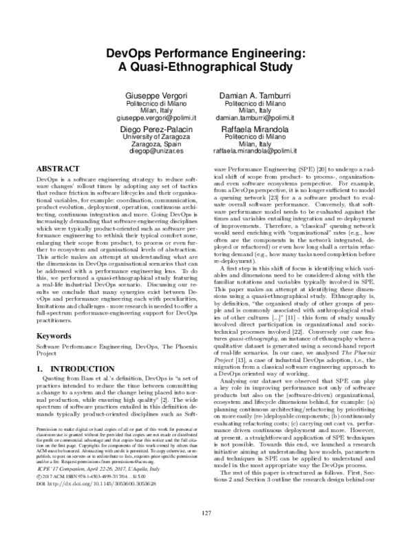 (PDF) DevOps Performance Engineering
