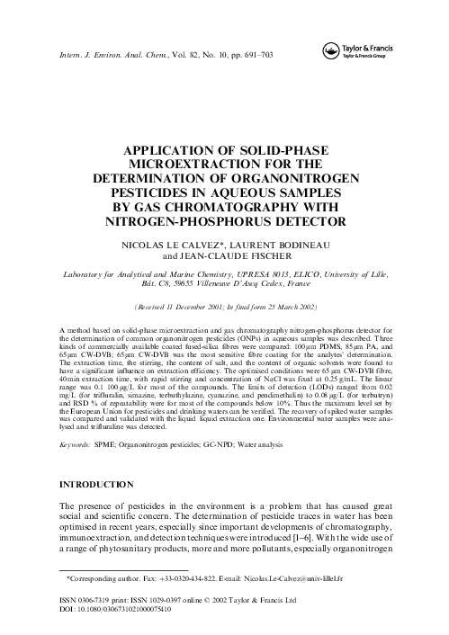 (PDF) Application of solid-phase microextraction for monitoring the photocatalytic decomposition ...
