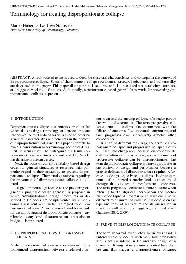 (PDF) Defining Terms for Disproportionate Collapse