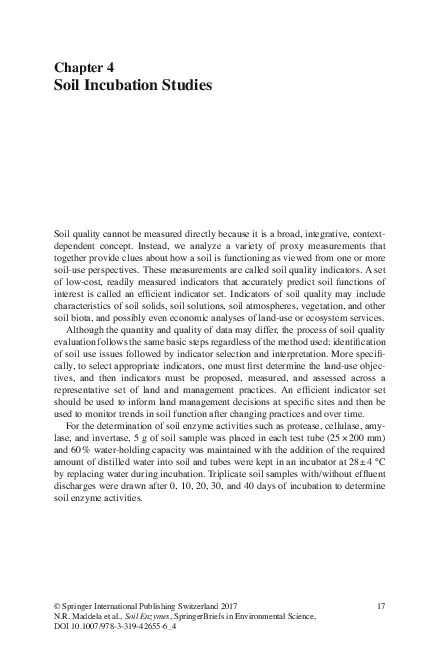 (PDF) Soil Incubation Studies