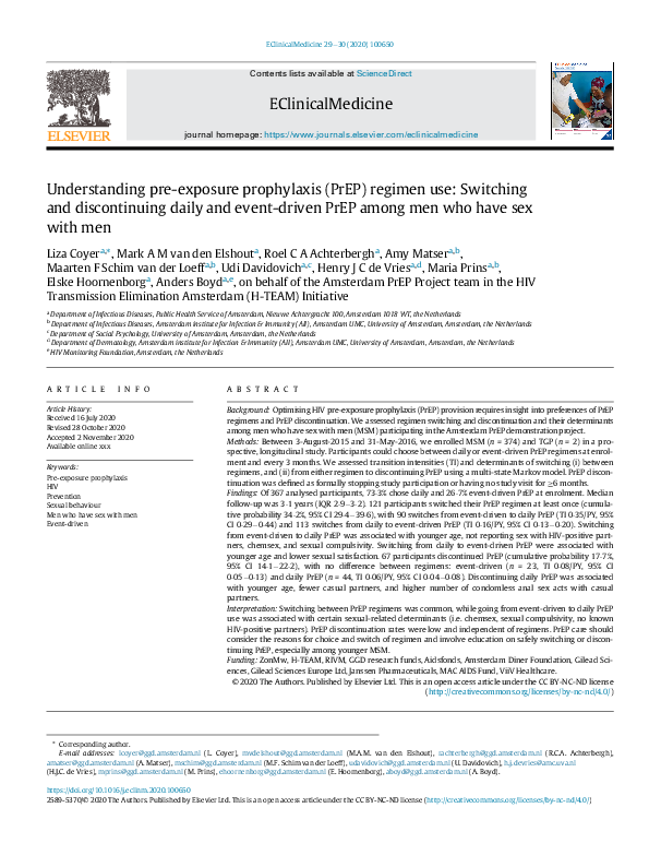 (PDF) Understanding pre-exposure prophylaxis (PrEP) regimen use ...