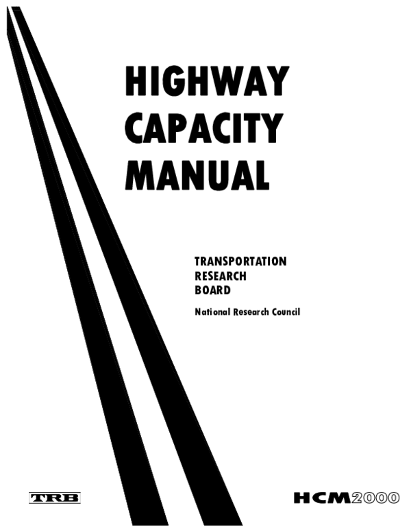 (PDF) HIGHWAY CAPACITY MANUAL (HCM) 2000