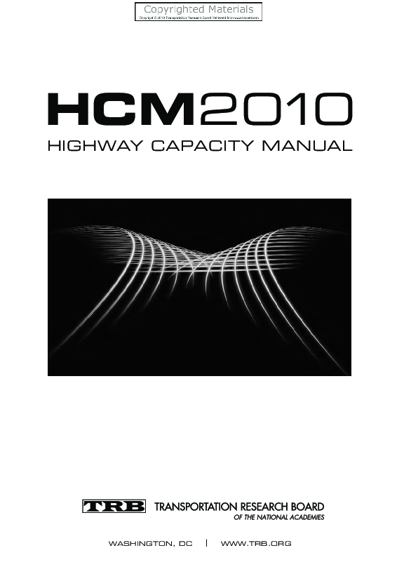 (PDF) HIGHWAY CAPACITY MANUAL (HCM) 2010