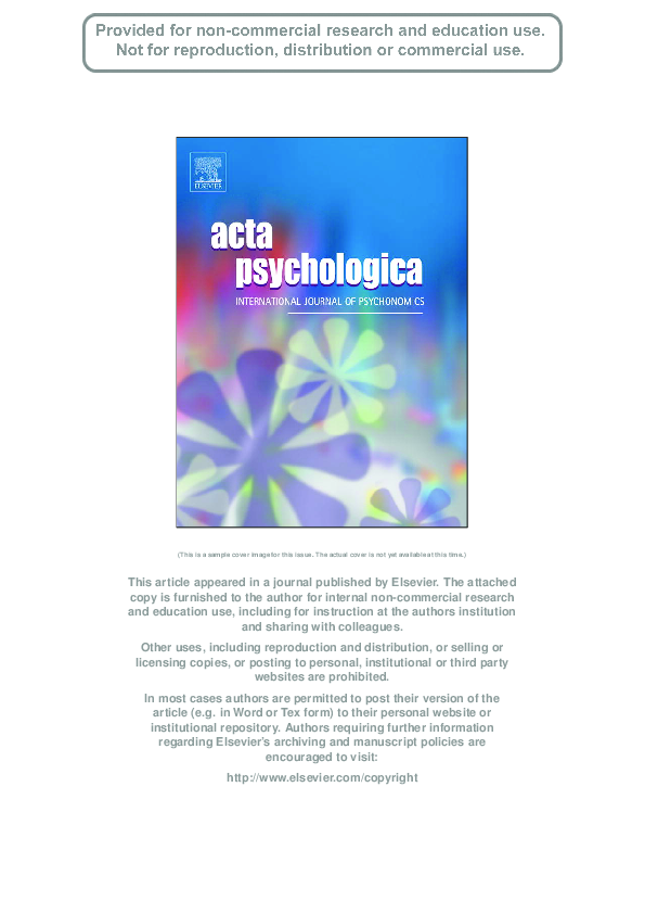 (PDF) Representations in working memory yield interference effects found with externally ...