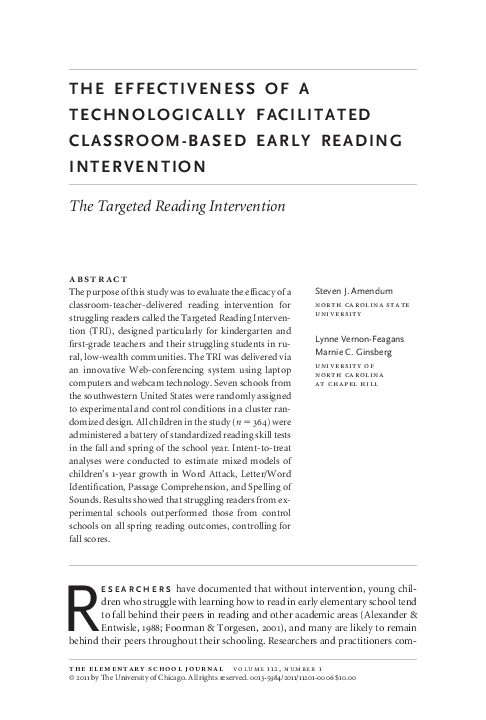 (PDF) The effectiveness of a technologically facilitated classroom ...