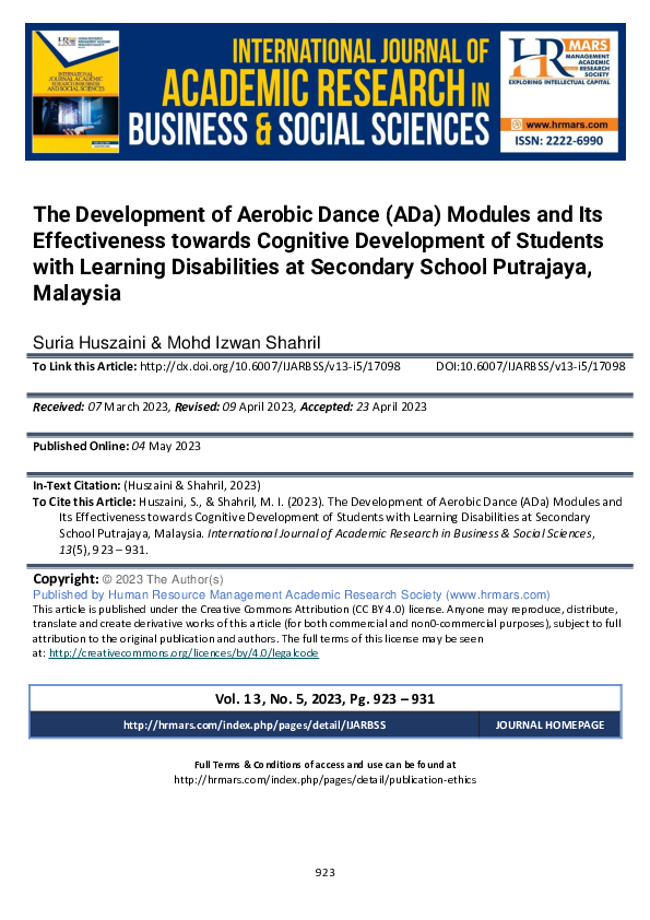(PDF) The Development of Aerobic Dance (ADa) Modules and Its ...