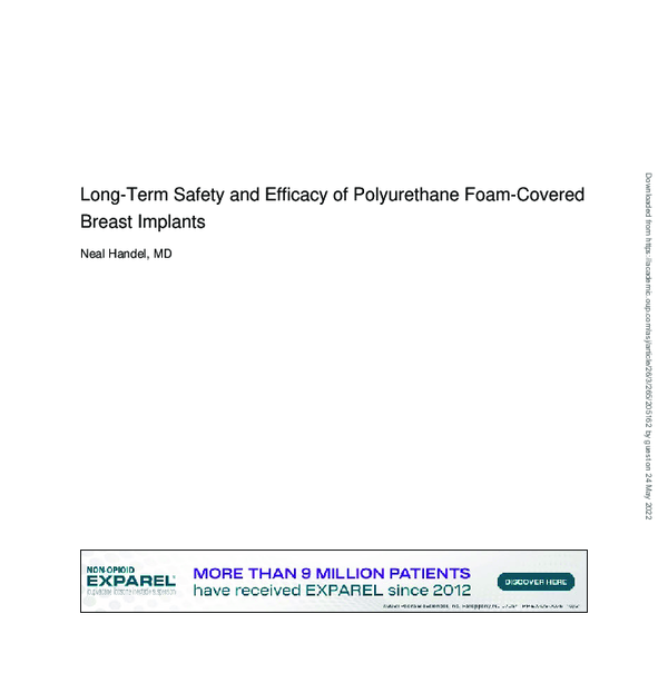 (PDF) Long-term safety and efficacy of polyurethane foam-covered breast ...