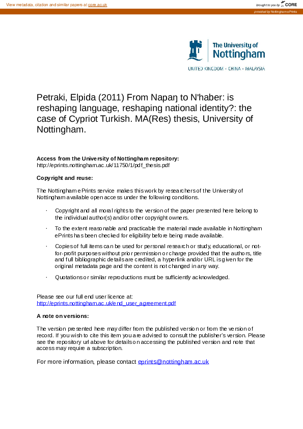 (PDF) From Napaŋ to N'haber: is reshaping language, reshaping national ...