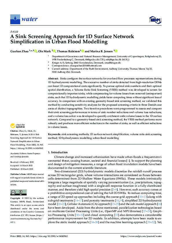 (PDF) A Sink Screening Approach for 1D Surface Network Simplification ...