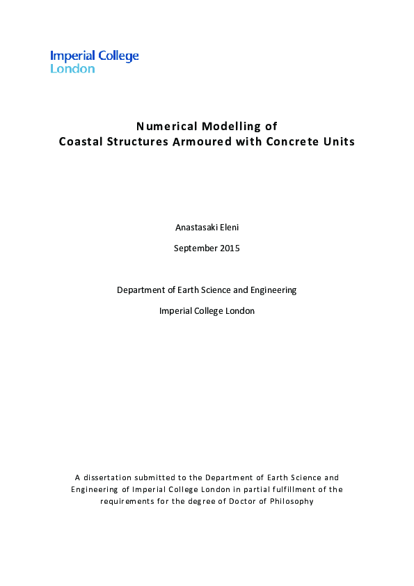 (PDF) Numerical modelling of coastal structures armoured with concrete ...