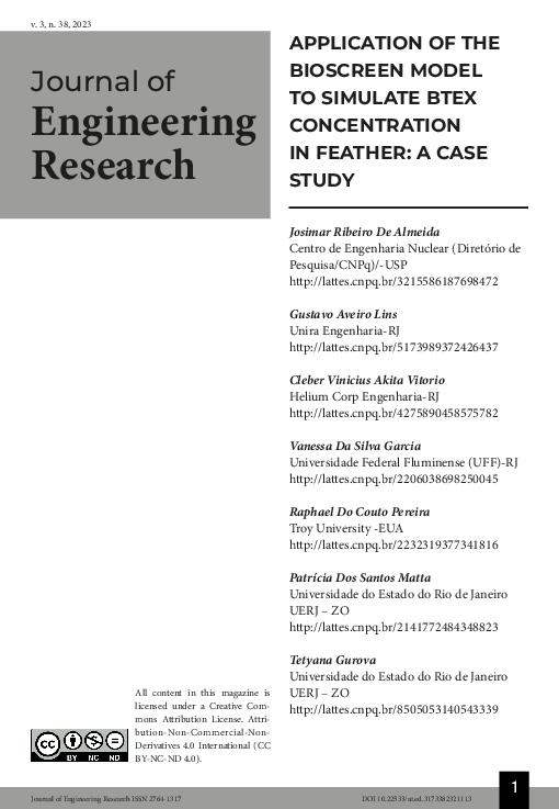 (PDF) APPLICATION OF THE BIOSCREEN MODEL TO SIMULATE BTEX CONCENTRATION ...