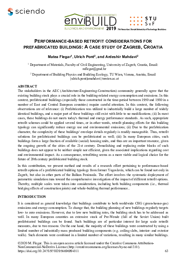 (PDF) Performance-Based Retrofit Considerations for Prefabricated ...