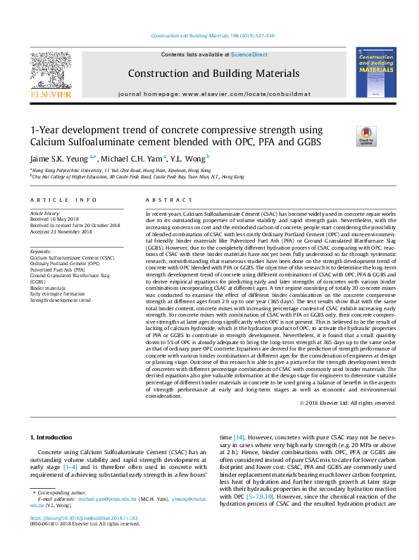 (PDF) 1-Year development trend of concrete compressive strength using ...