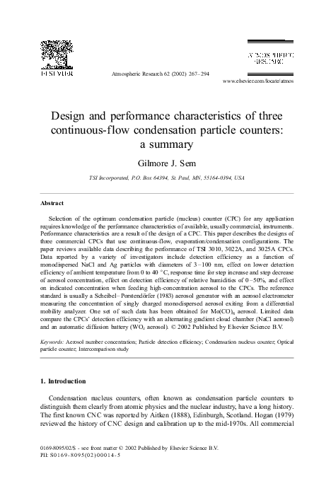 (PDF) Design and performance characteristics of three continuous-flow condensation particle ...