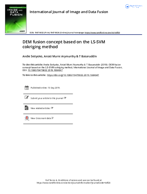 (PDF) DEM fusion concept based on the LS-SVM cokriging method
