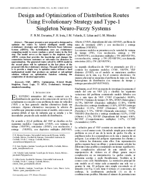 (PDF) Design and Optimization of Distribution Routes Using Evolutionary ...