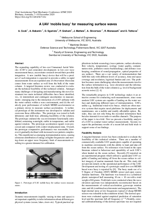 (PDF) A UAV ‘mobile buoy’ for measuring surface waves