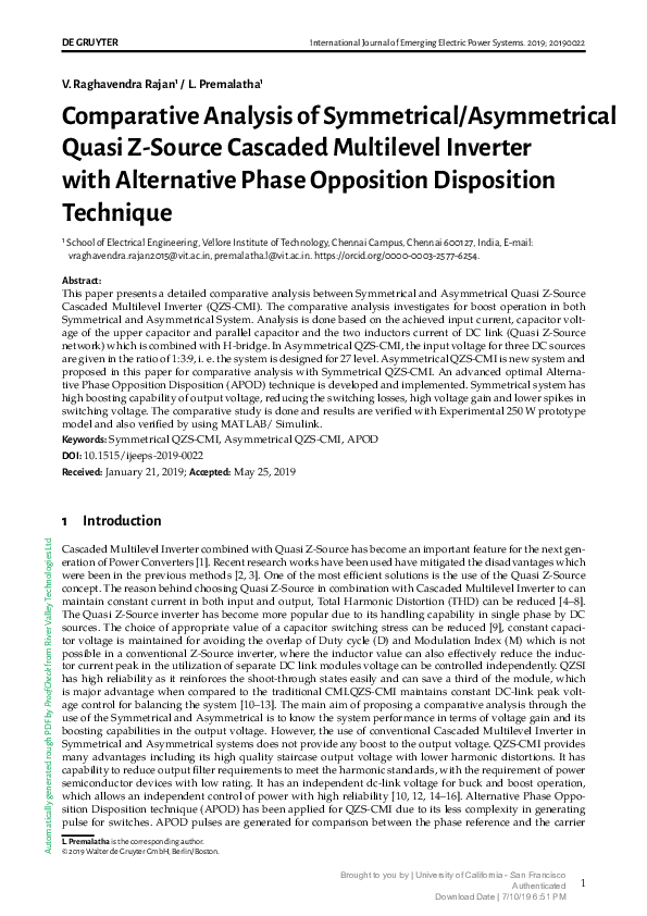 (PDF) Comparative Analysis of Symmetrical, Asymmetrical and Hybrid ...