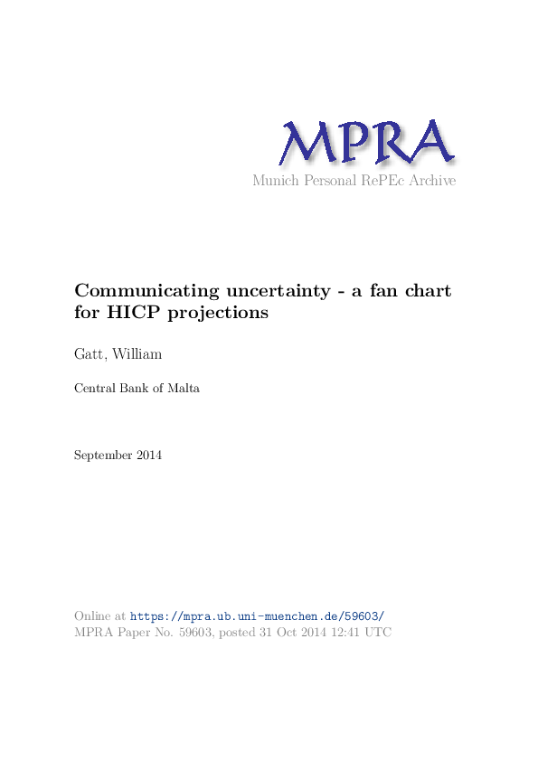 (PDF) Communicating uncertainty - a fan chart for HICP projections