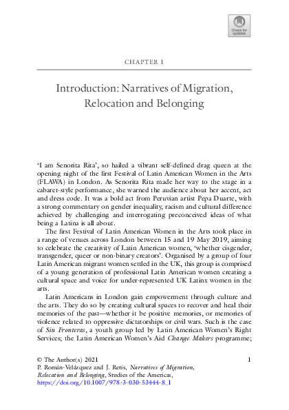 (PDF) Introduction: Narratives of Migration, Relocation and Belonging