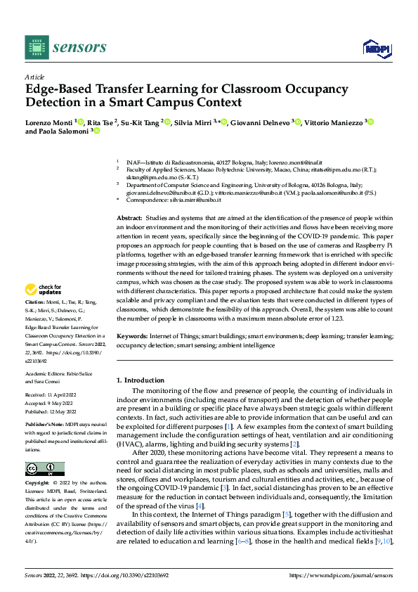(PDF) Edge-Based Transfer Learning for Classroom Occupancy Detection in a Smart Campus Context ...