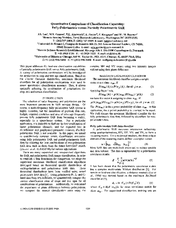 (PDF) Quantitative comparison of classification capability: fully polarimetric versus dual and ...