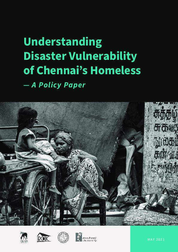 (PDF) Understanding Disaster Vulnerability of Chennai's Homeless -A ...
