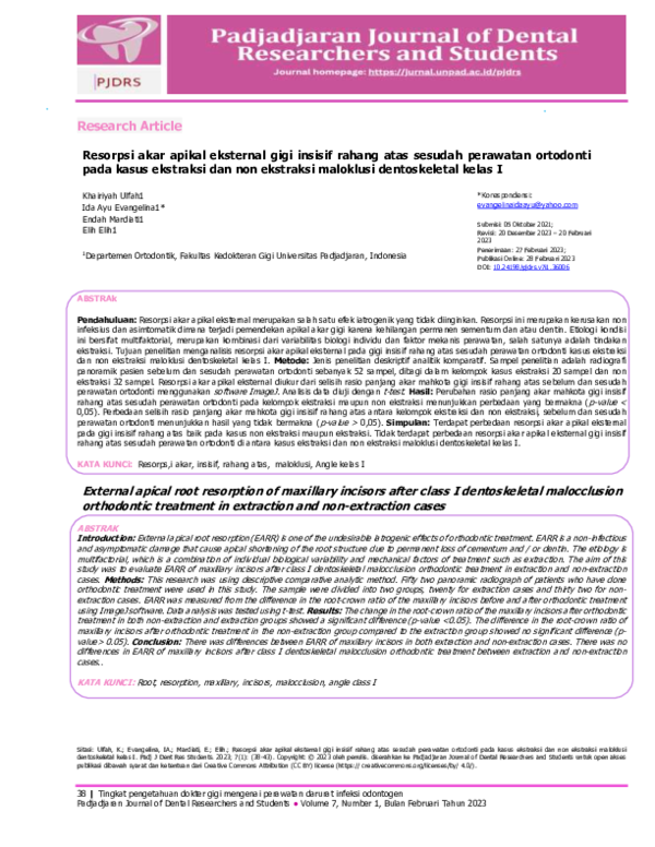 (PDF) Resorpsi akar apikal eksternal gigi insisif rahang atas sesudah ...