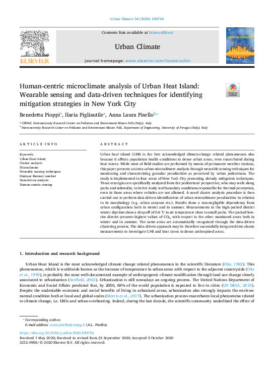 (PDF) Human-centric microclimate analysis of Urban Heat Island ...