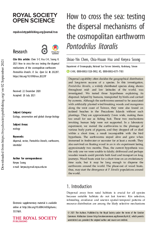 (PDF) How to cross the sea: testing the dispersal mechanisms of the ...