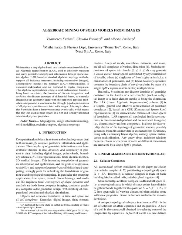 (PDF) Algebraic Mining of Solid Models from Images