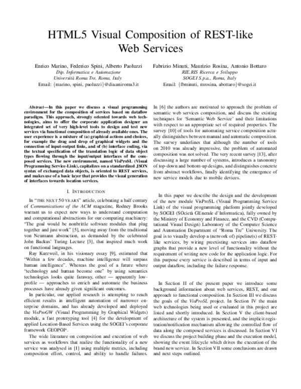 (PDF) HTML5 visual composition of REST-like web services | Alberto ...
