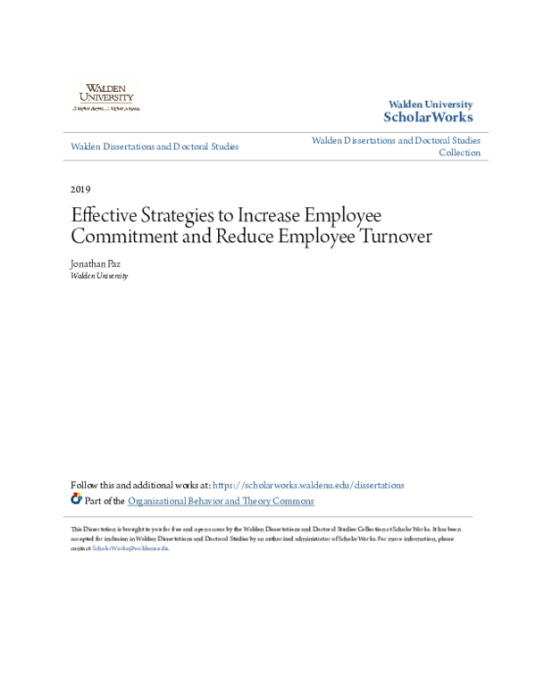 (PDF) Effective Strategies to Increase Employee Commitment and Reduce ...