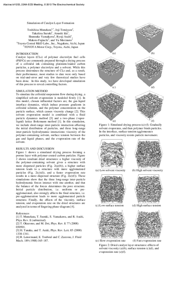 (PDF) Simulation of Catalyst Layer Formation