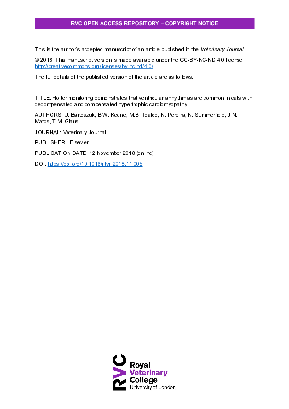 (PDF) Holter monitoring demonstrates that ventricular arrhythmias are ...