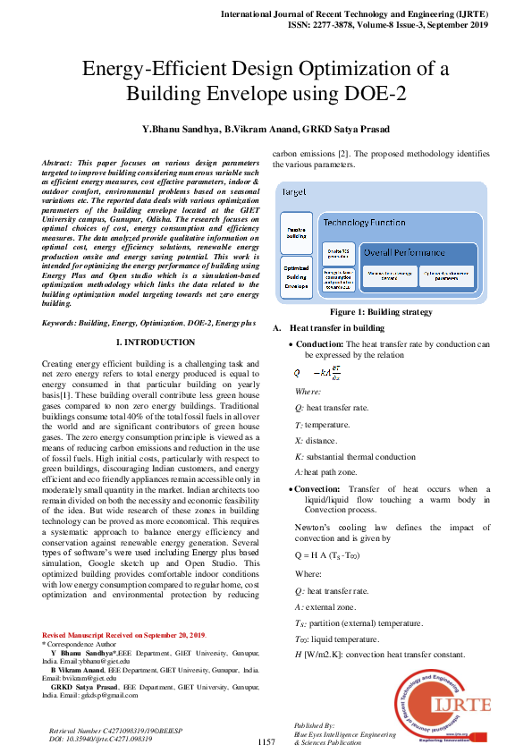(PDF) Energy-Efficient Design Optimization of a Building Envelope using ...