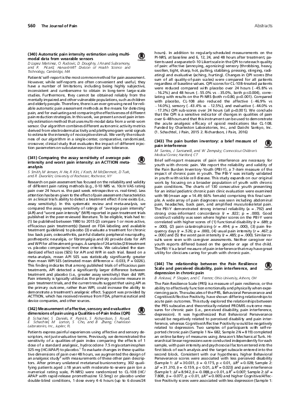 (PDF) (343) The pain burden inventory: a brief measure of pain interference