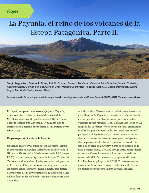 (PDF) La Payunia, el reino de los volcanes de la Estepa Patagónica ...