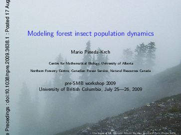 (PDF) Modeling forest insect population dynamics
