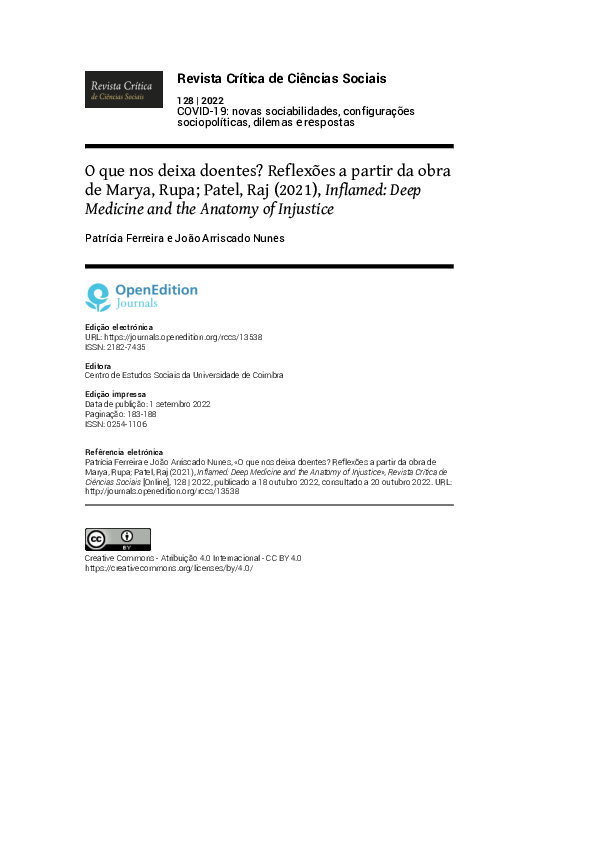 (PDF) O que nos deixa doentes? Reflexões a partir da obra de Marya ...