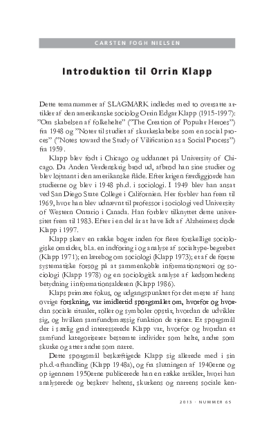 (PDF) Introduktion til Orrin Klapp